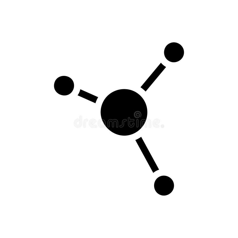 Molecule Icon. Concept of Connection, Science, and Technology Stock ...