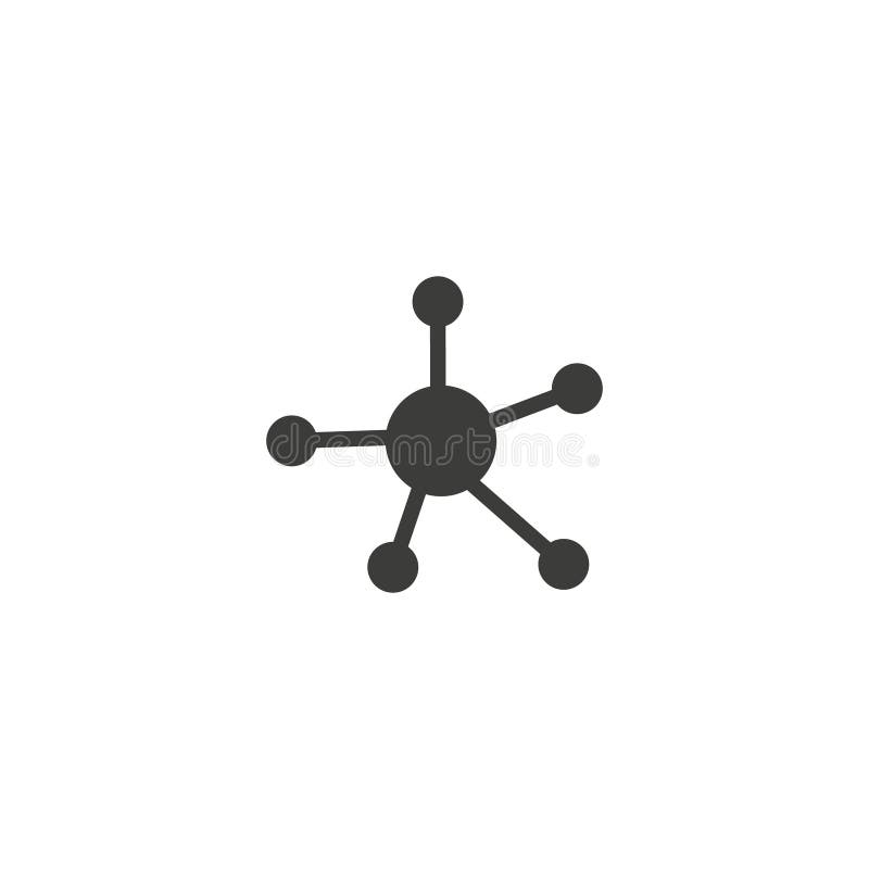 Molecule Icon. DNA Silhouette Symbol. Atom Connection Concept Stock ...