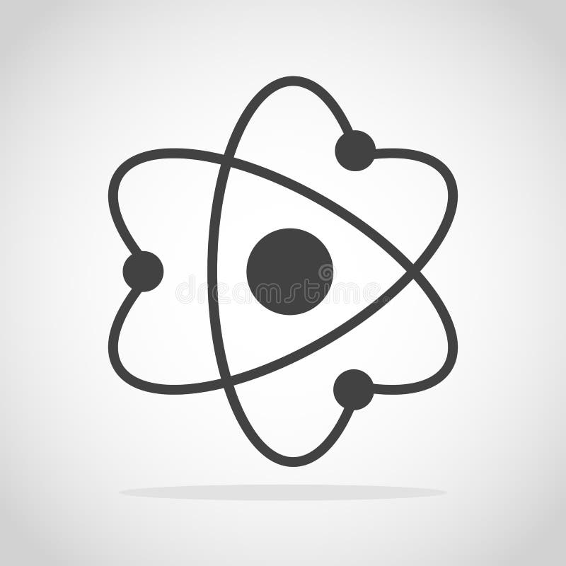 Gray Atom Icon. Vector Illustration. Stock Illustration - Illustration ...
