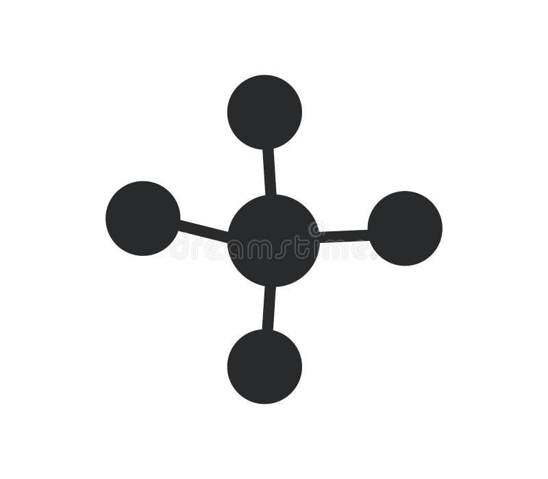 Molecule Icon Illustrated in Vector on White Background Stock ...