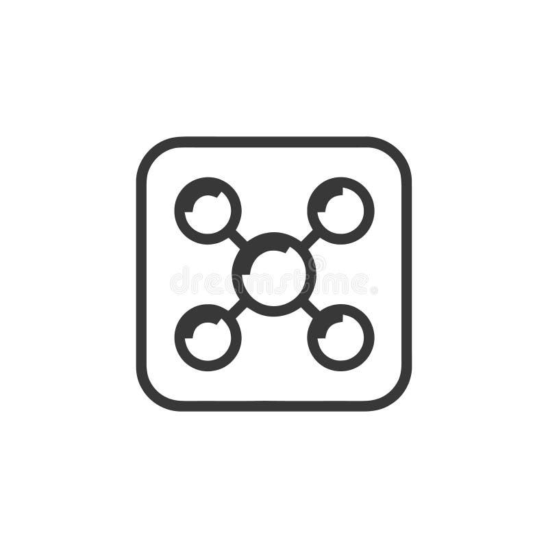Abstract Network Connection Icon in Square Frame Stock Vector ...