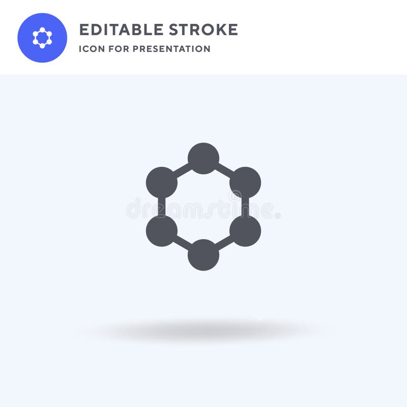 Molecule Icon Vector, Filled Flat Sign, Solid Pictogram Isolated on ...