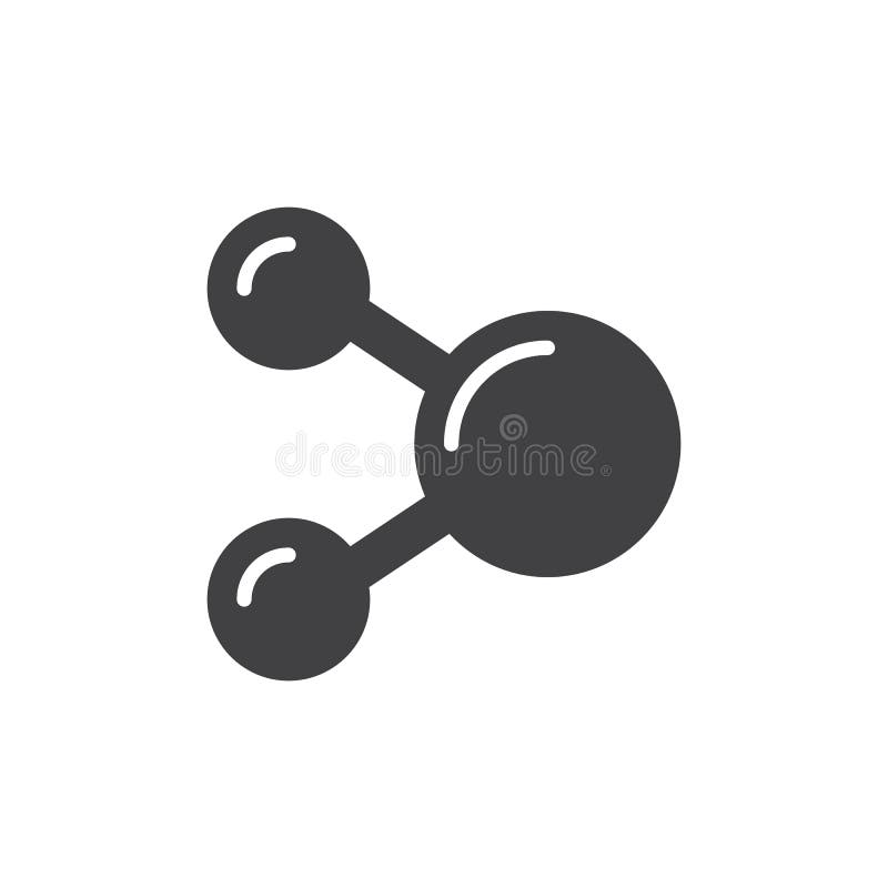 Molecule Icon Vector, Filled Flat Sign, Solid Pictogram Isolated on ...