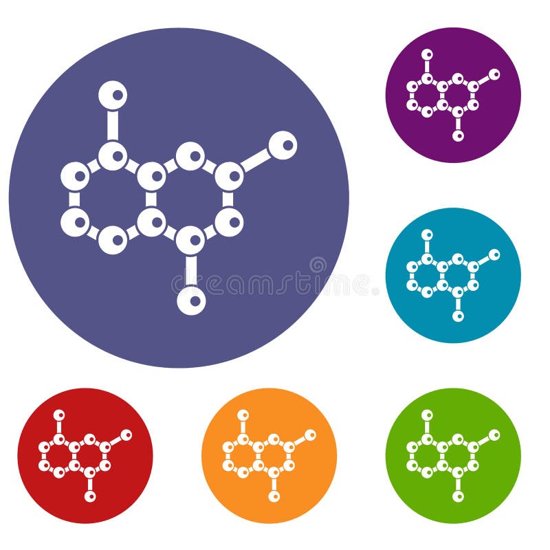 Molecule icons set stock vector. Illustration of isolated - 95785238
