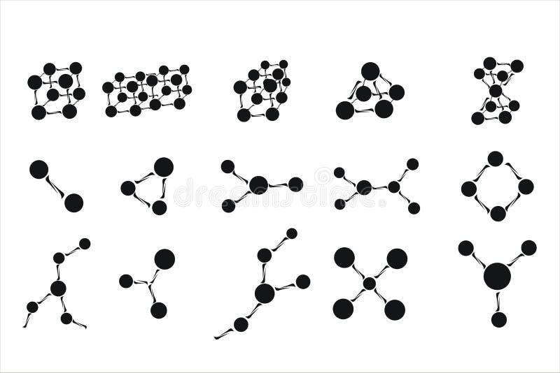 Molecule icons stock illustration. Illustration of biology - 36891059
