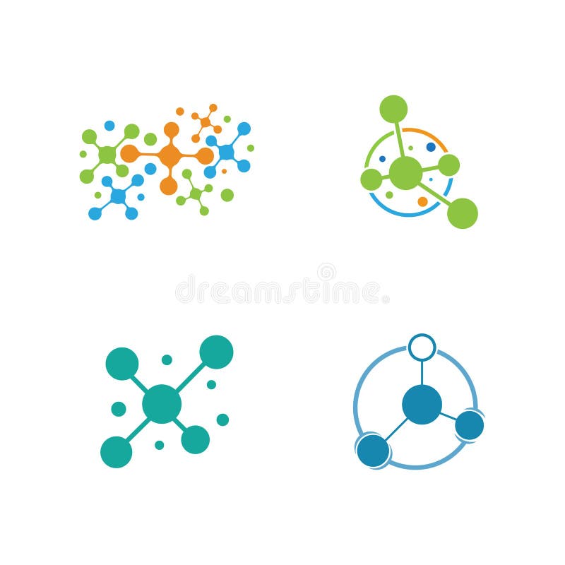 Molecule Ilustration Vector Icon Template Stock Vector - Illustration ...