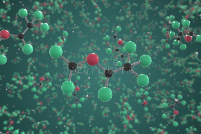 Molecule of Isoflurane. Isolated Molecular Model, 3D Rendering Stock ... Molecule of Isoflurane. Isolated Molecular Model, 3D Rendering Stock ...
