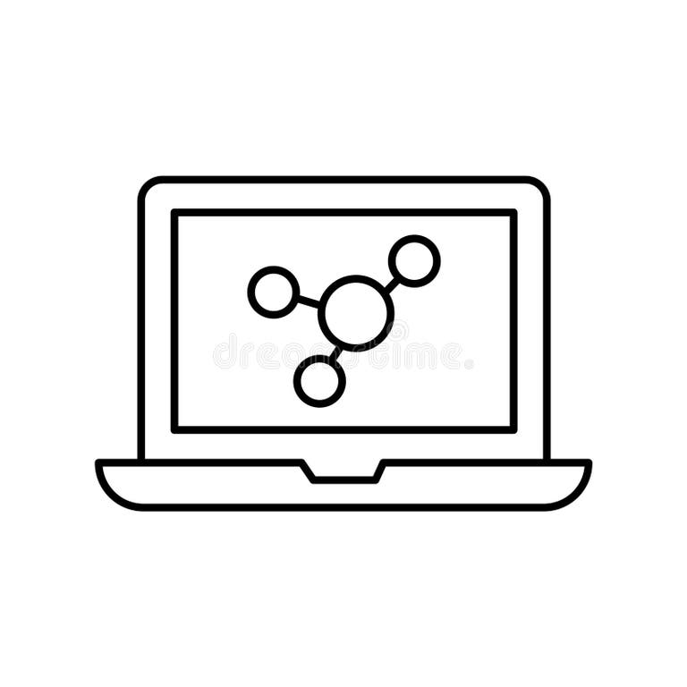 Molecule on Lcd Vector Icon Which Can Easily Modify or Edit. Stock ...