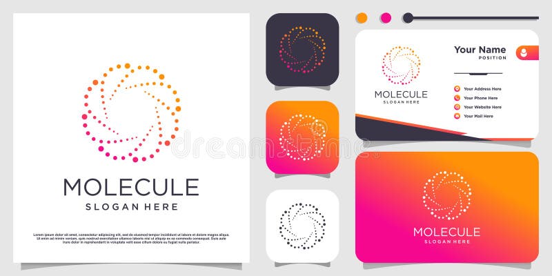 Molecule Logo Design with Modern Style Premium Vector Stock Vector ...