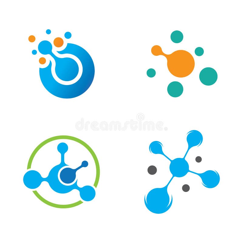 Molecule logo design stock vector. Illustration of vector - 214957988