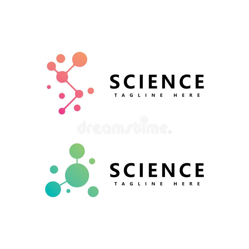 Molecule Logo Icon Template for Science Brand Identity Stock Vector ...