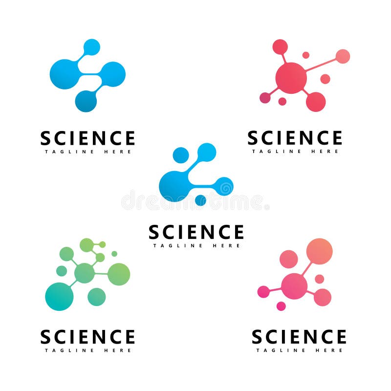 Molecule Logo Icon Template for Science Brand Identity Stock Vector ...