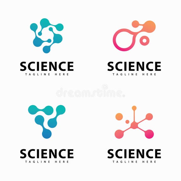 Molecule Logo Icon Template for Science Brand Identity Stock Vector ...