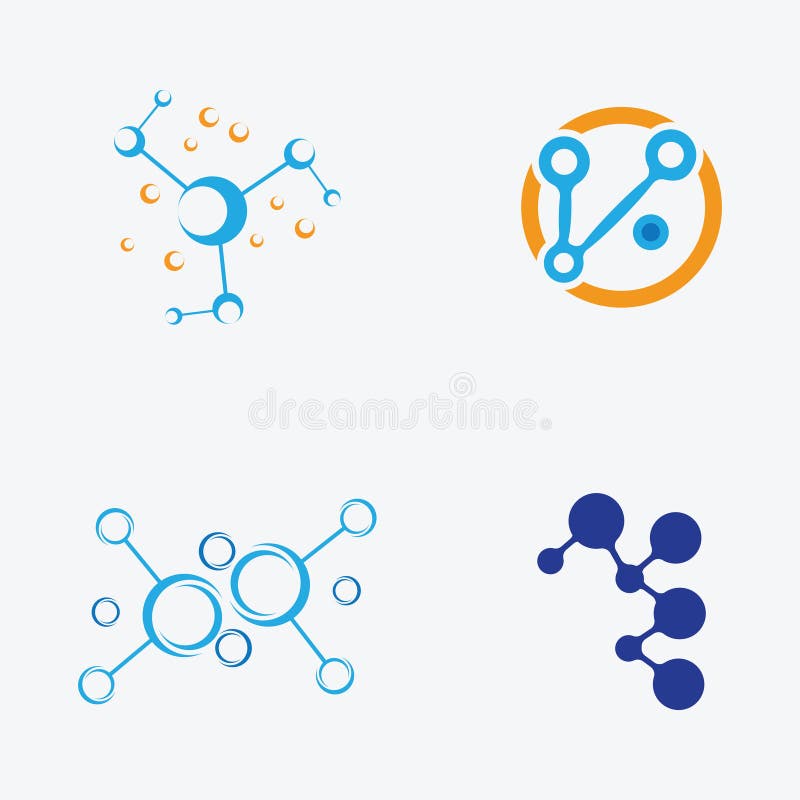 Molecule Logo Icon Vector Template Stock Vector - Illustration of ...