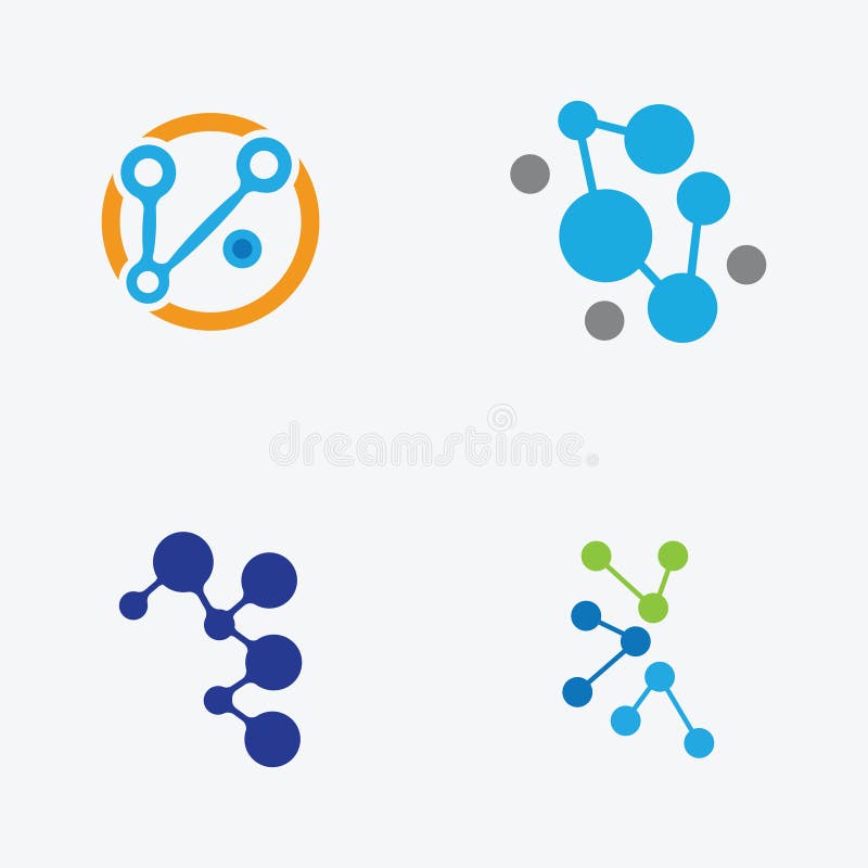 Molecule Logo Icon Vector Template Stock Vector - Illustration of ...