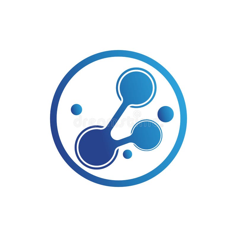 Molecule Logo Illustration Vector Template Stock Vector - Illustration ...