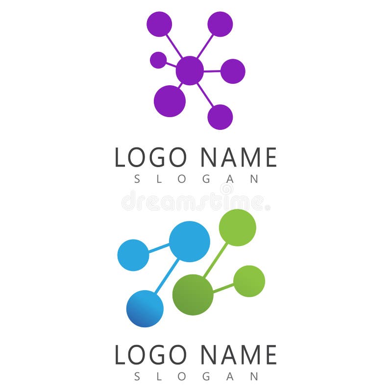 Molecule Logo Illustration Vector Template Stock Illustration ...