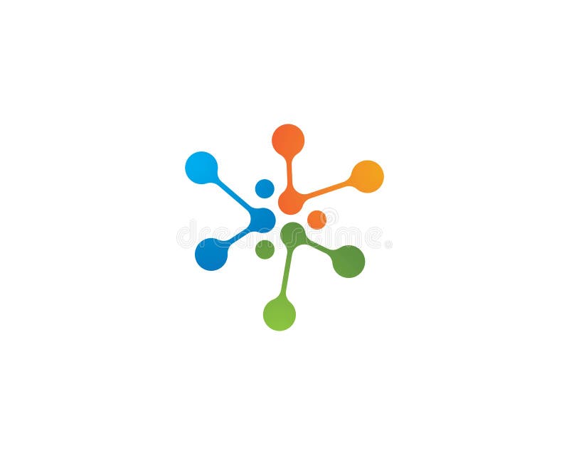 Molecule logo vector stock vector. Illustration of connect - 145267177