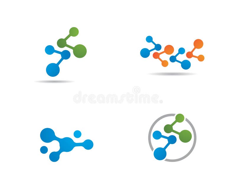 Molecule logo vector stock vector. Illustration of biotechnology ...