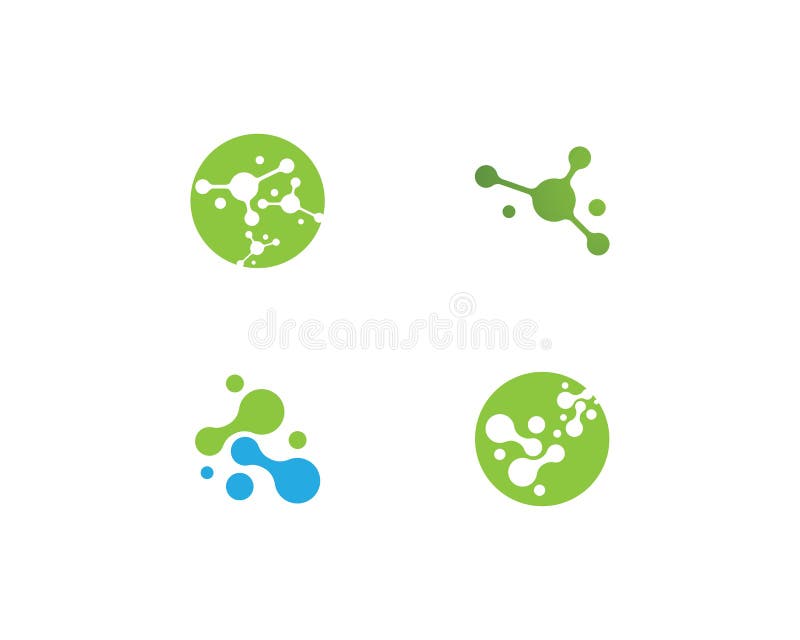 Molecule logo vector stock vector. Illustration of design - 141347105
