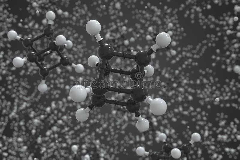 Cubane Molecule Made with Balls, Scientific Molecular Model. Chemical ...