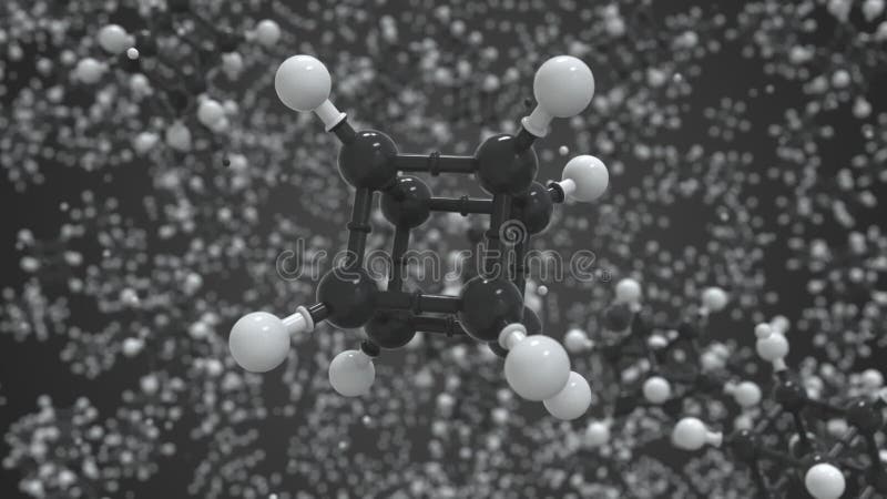 Cubane Molecule Made with Balls, Scientific Molecular Model. Chemical ...