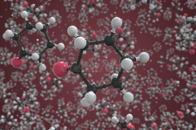 Cyclohexanone Molecule Made with Balls, Scientific Molecular Model ...