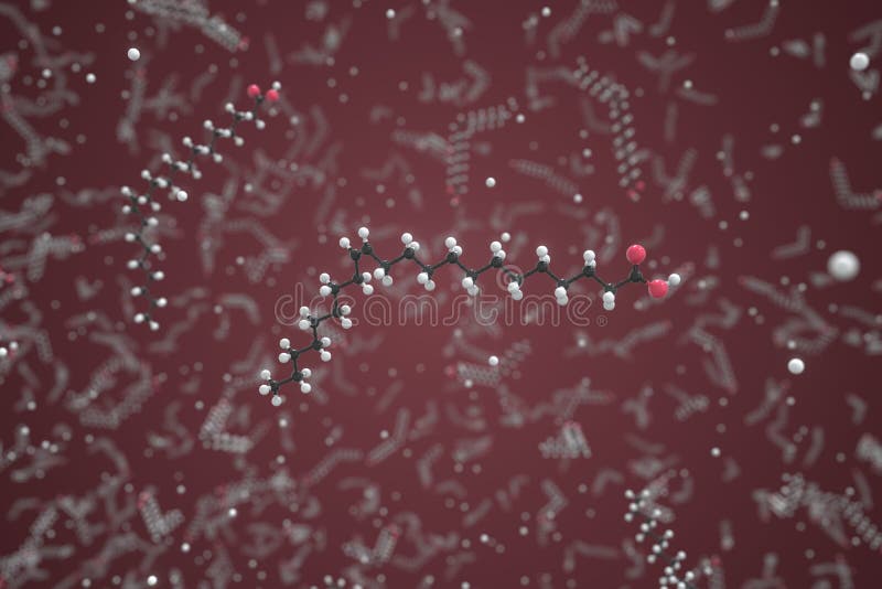 Erucic Acid Molecule. it is Docosenoic Acid, Monounsaturated Omega-9 ...