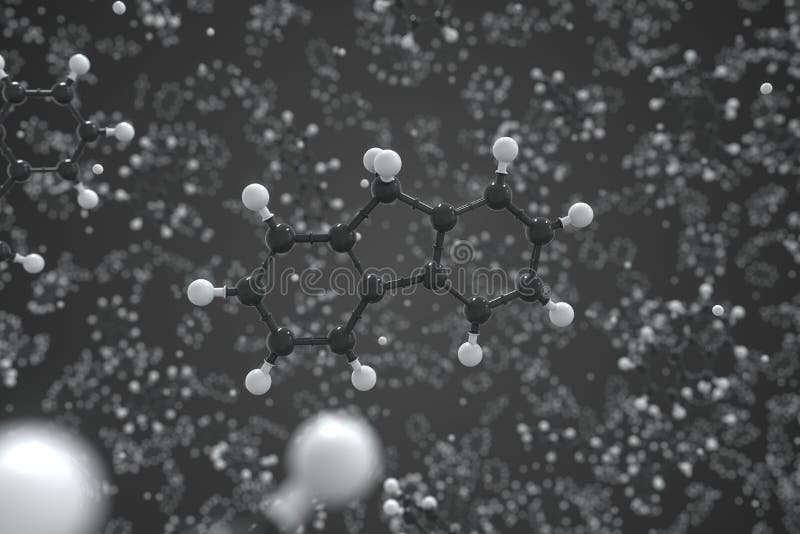 Fluorene Molecule Made with Balls, Scientific Molecular Model. Chemical ...