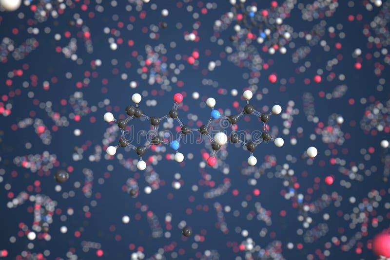 Indigo Molecule. it is Natural Dye with a Distinctive Blue Color Stock ...