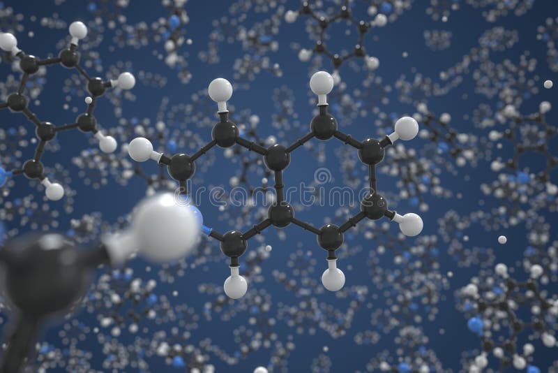 Isoquinoline Molecular Structure Isolated on White Stock Illustration ...