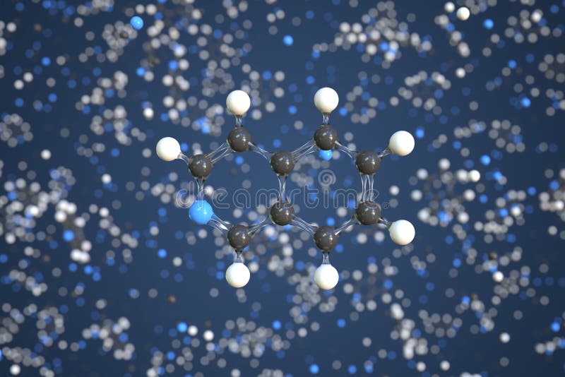 Isoquinoline Molecular Structure Isolated on White Stock Illustration ...