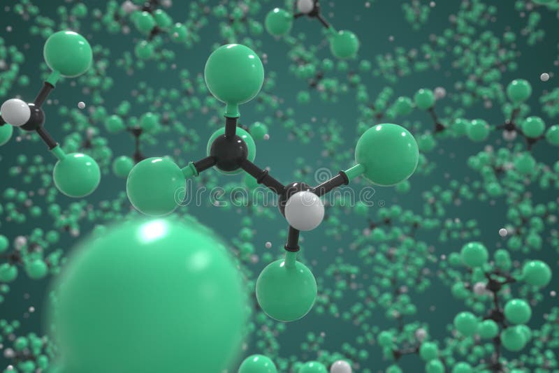 Halothane Molecular Structure Isolated on Black Stock Illustration ...