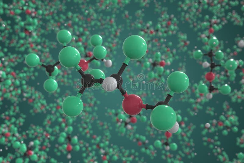 Molecule of Isoflurane. Isolated Molecular Model, 3D Rendering Stock ... Molecule of Isoflurane. Isolated Molecular Model, 3D Rendering Stock ...