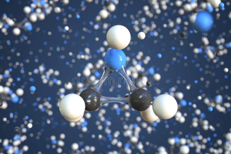 Polyethylenimine Molecule Made with Balls, Conceptual Molecular Model ... Polyethylenimine Molecule Made with Balls, Conceptual Molecular Model ...