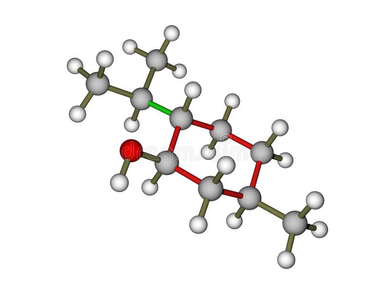 Menthol chemical formula stock vector. Illustration of molecule - 156578442