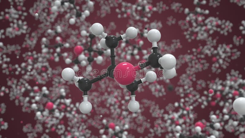 Molecule of Methyl Tert-butyl Ether, Conceptual Molecular Model ...