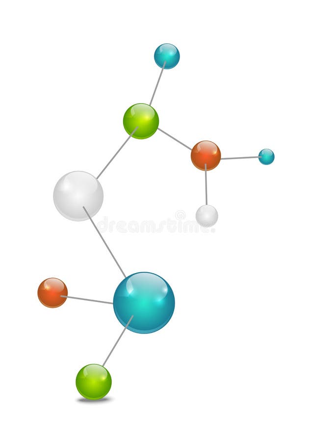 2d Molecule - Vector stock vector. Illustration of molecule - 6033201