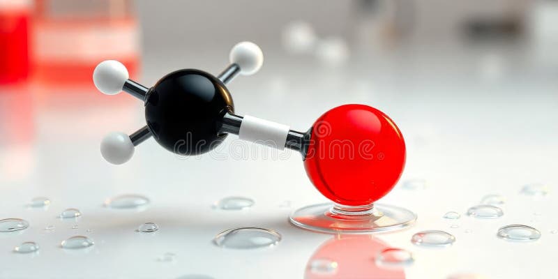 Molecule Model Demonstrating Chemical Structure with Colorful Atoms in ...