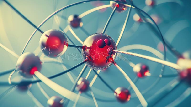 Molecule Model with Electron Orbits Illustrates Atom Structure. Science ...