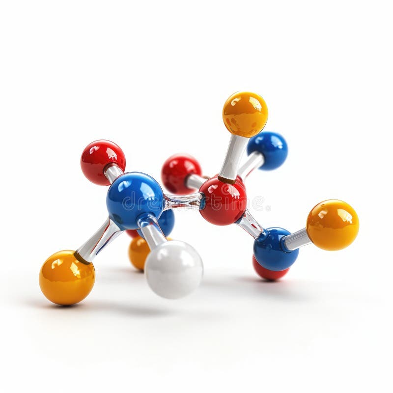 Molecule Model Isolated on White Background, Perfect for Scientific ...