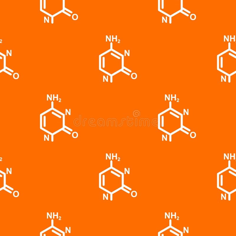 Molecule Model Pattern Vector Orange Stock Vector - Illustration of ...