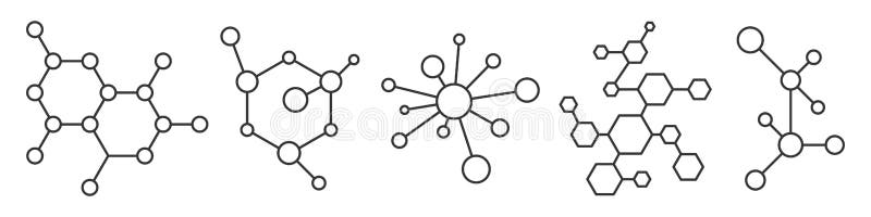 Molecule Model or Structure of the Substance Stock Illustration ...