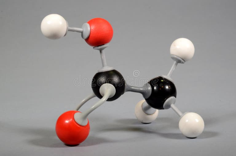Molecule Model of Vinegar Acid. Stock Image - Image of oxygen ...