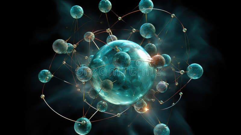 Gaseous oxygen atom stock illustration. Illustration of bond - 321068131