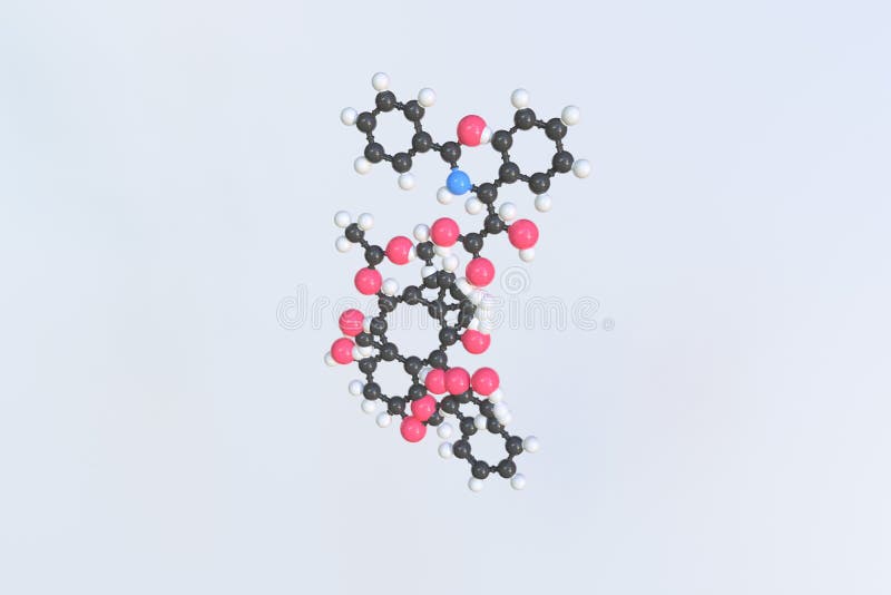 Paclitaxel Molecular Structure Isolated on White Stock Illustration ...