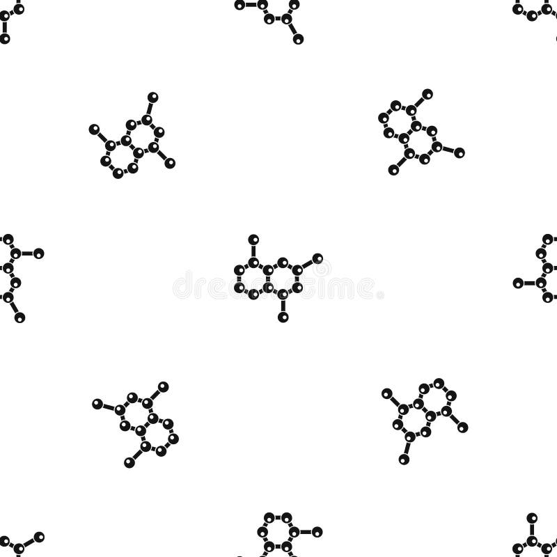 Molecule Pattern Seamless Black Stock Vector - Illustration of ...
