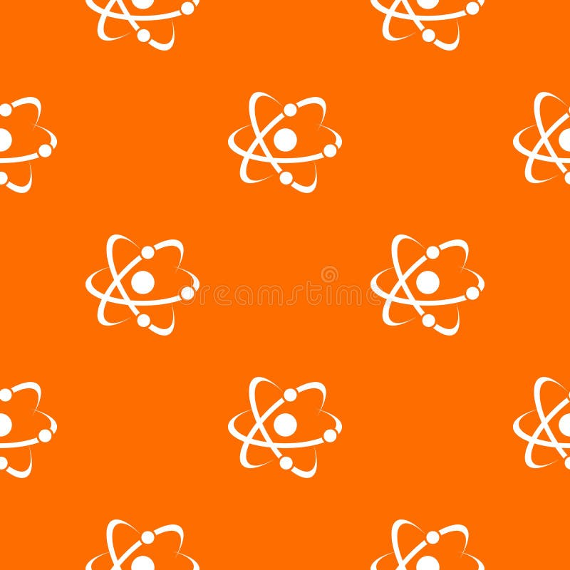 Molecule Pattern Vector Orange Stock Vector - Illustration of ...