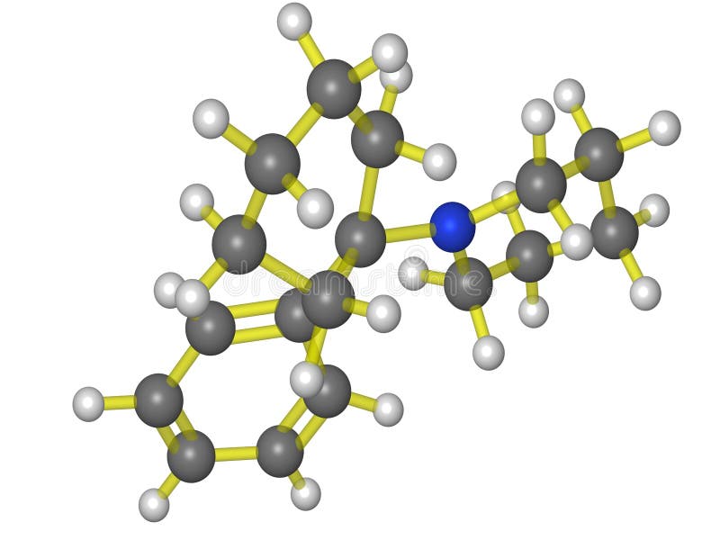 Molecule of PCP stock illustration. Illustration of ball - 26415734