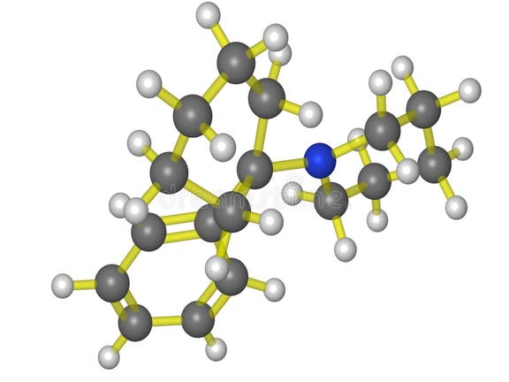 Molecule of PCP stock illustration. Illustration of ball - 26415734